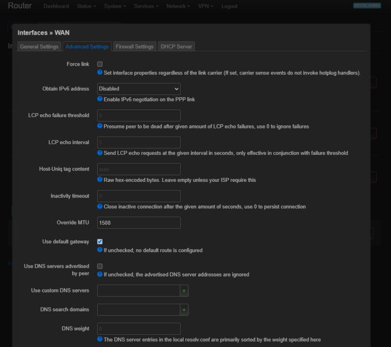 Orange światłowód z zewnętrznym ONT oraz własnym routerem OpenWRT ...